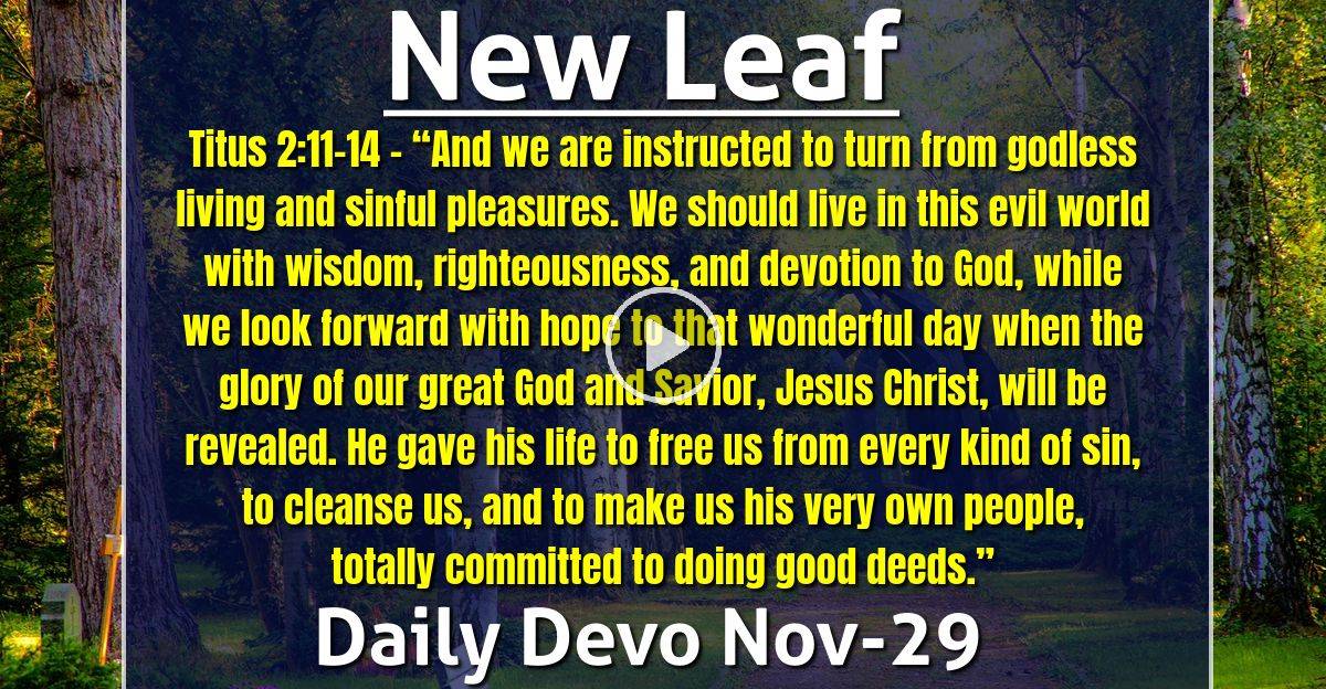 Daily Devotional (November-29-2024) New Leaf