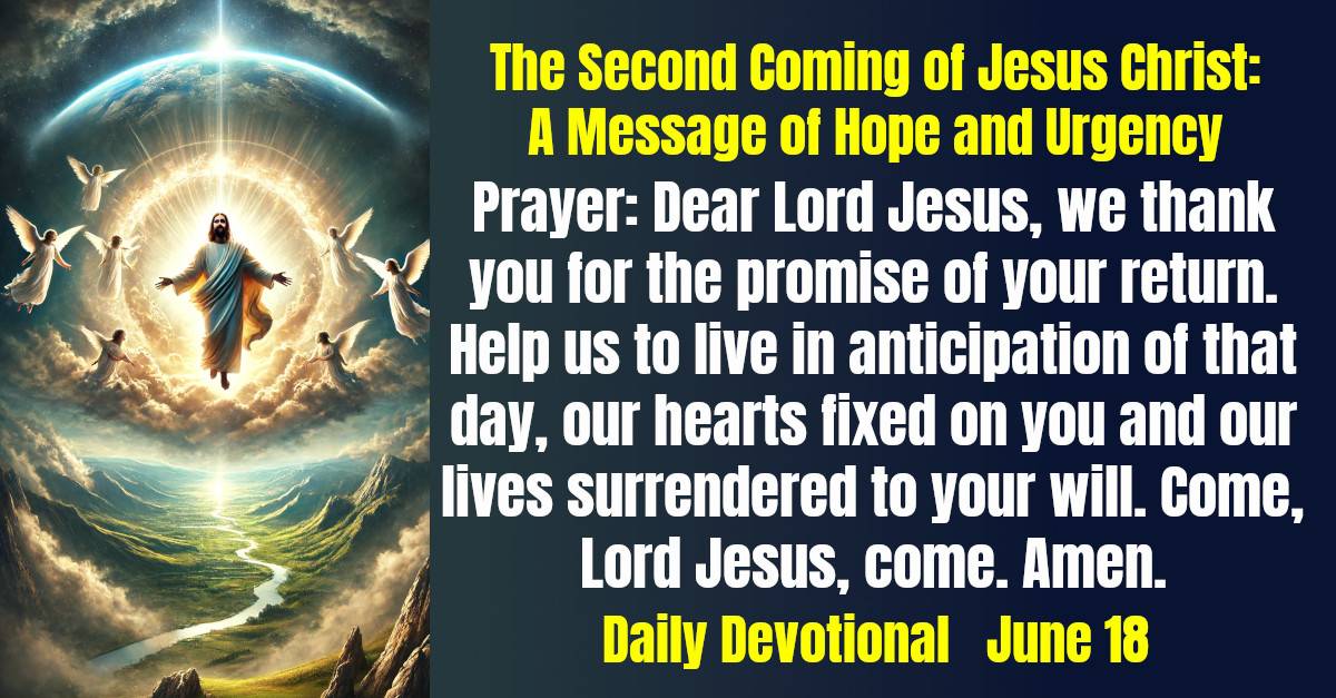 Daily Devotional (June 18, 2024) The Second Coming of Jesus Christ